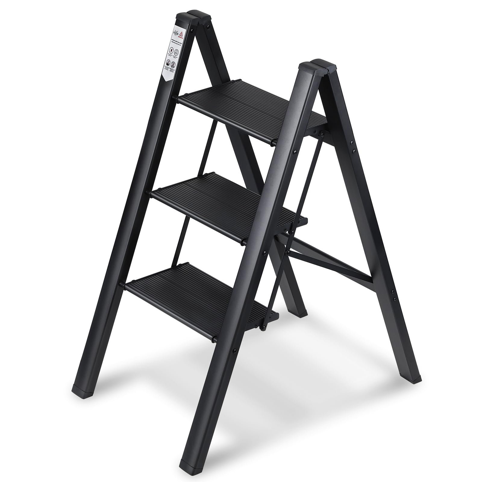 WFX Utility™ 3 Step Ladder Lightweight Portable Folding Step Stool With ...