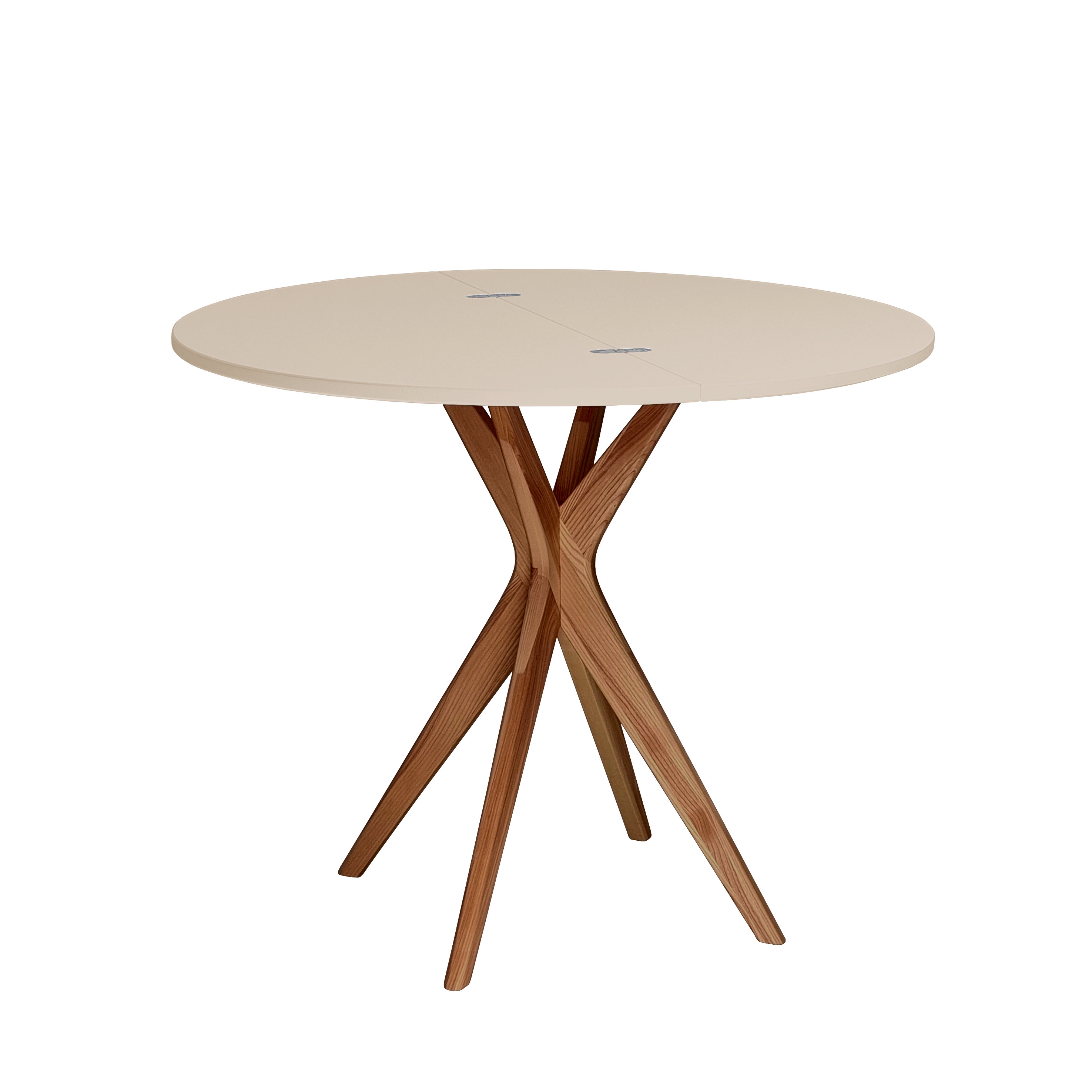 Norden Home Jenna Ash Half Round Solid Wood Base Dining Table | Wayfair.co.uk