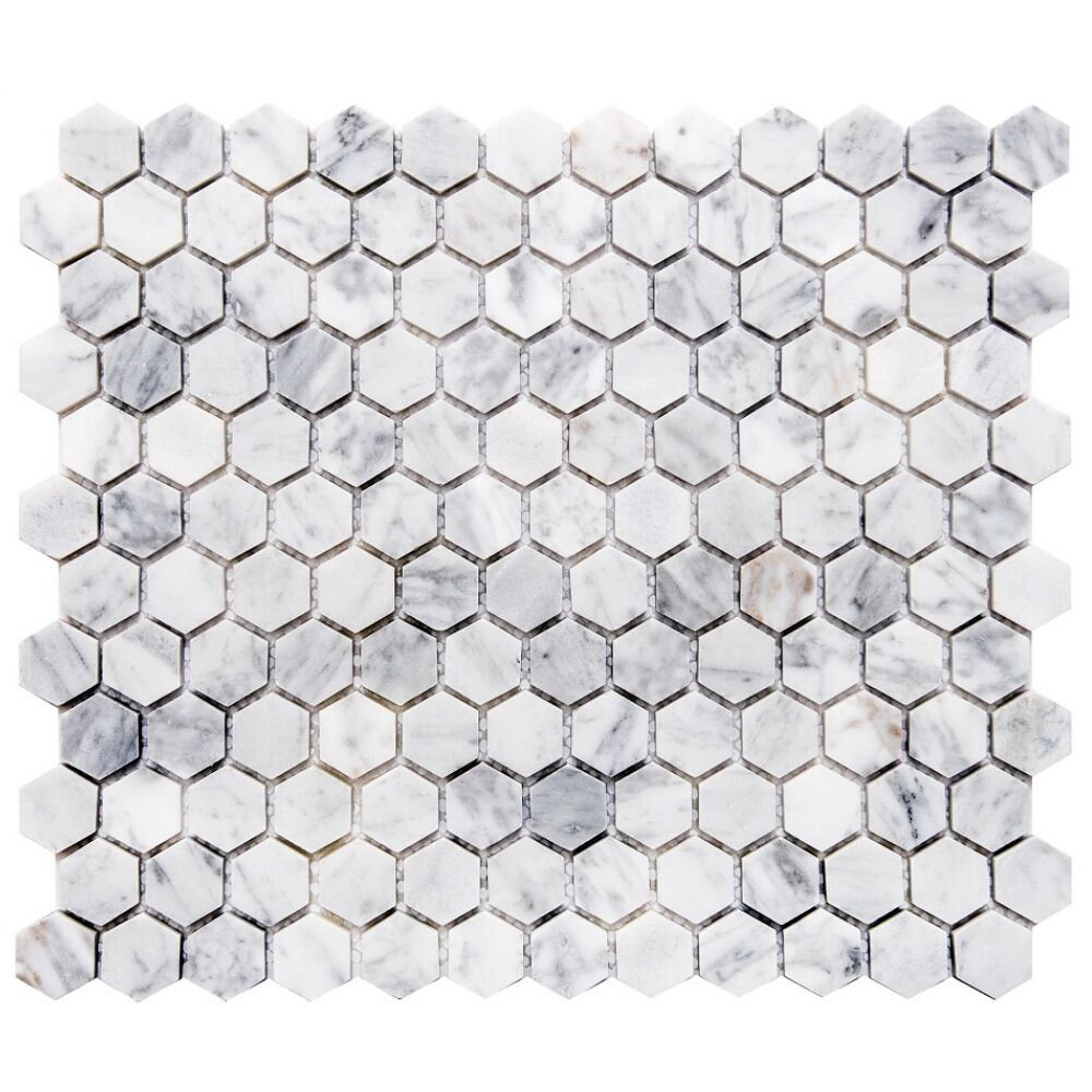 The Tile Life Santorini 12" x 12" Hexagon Marble Mosaic Tile & Reviews ...