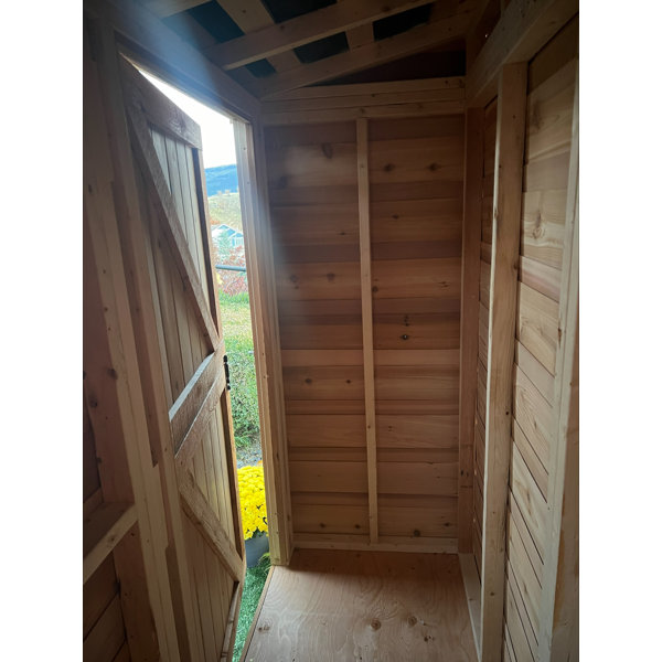 Cedarshed Bayside 6 ft. W x 3 ft. D Western Red Cedar Wood Lean-To ...