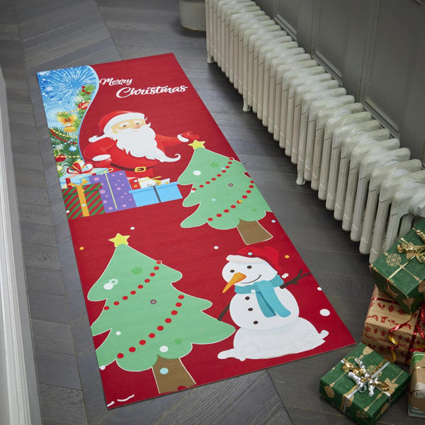 The Seasonal Aisle Anael Santa & Snowman Machine Woven Santa & Snowman ...
