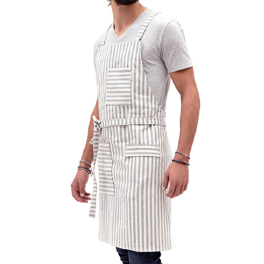 MEEMA Striped Cotton Apron Sets | Wayfair