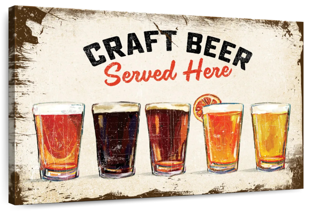 Trinx Craft Beer Lineup Vintage Wall Sign - Wayfair Canada