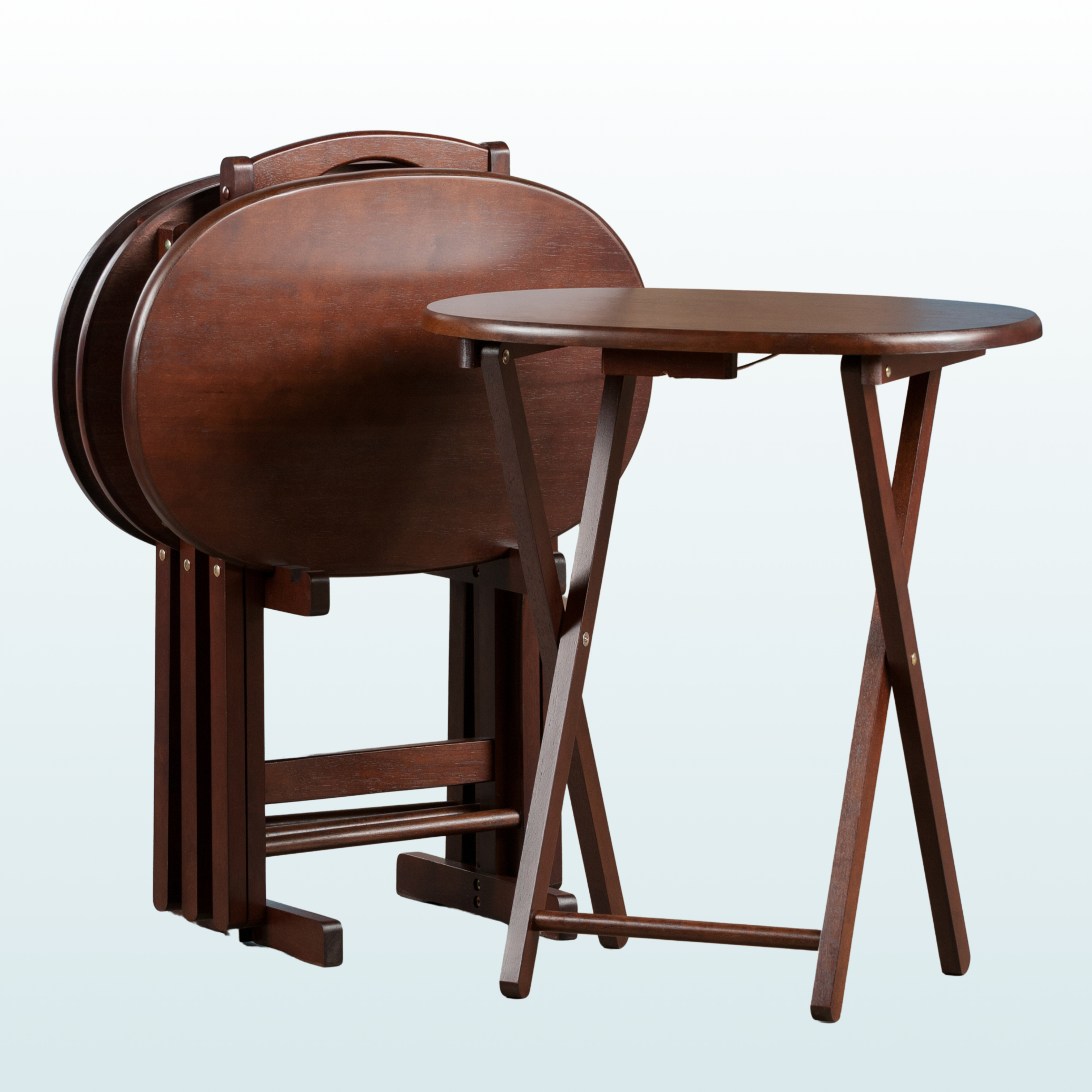 Lark Manor™ Imara Cappuccino 5-Piece Snack Table Set | Wayfair