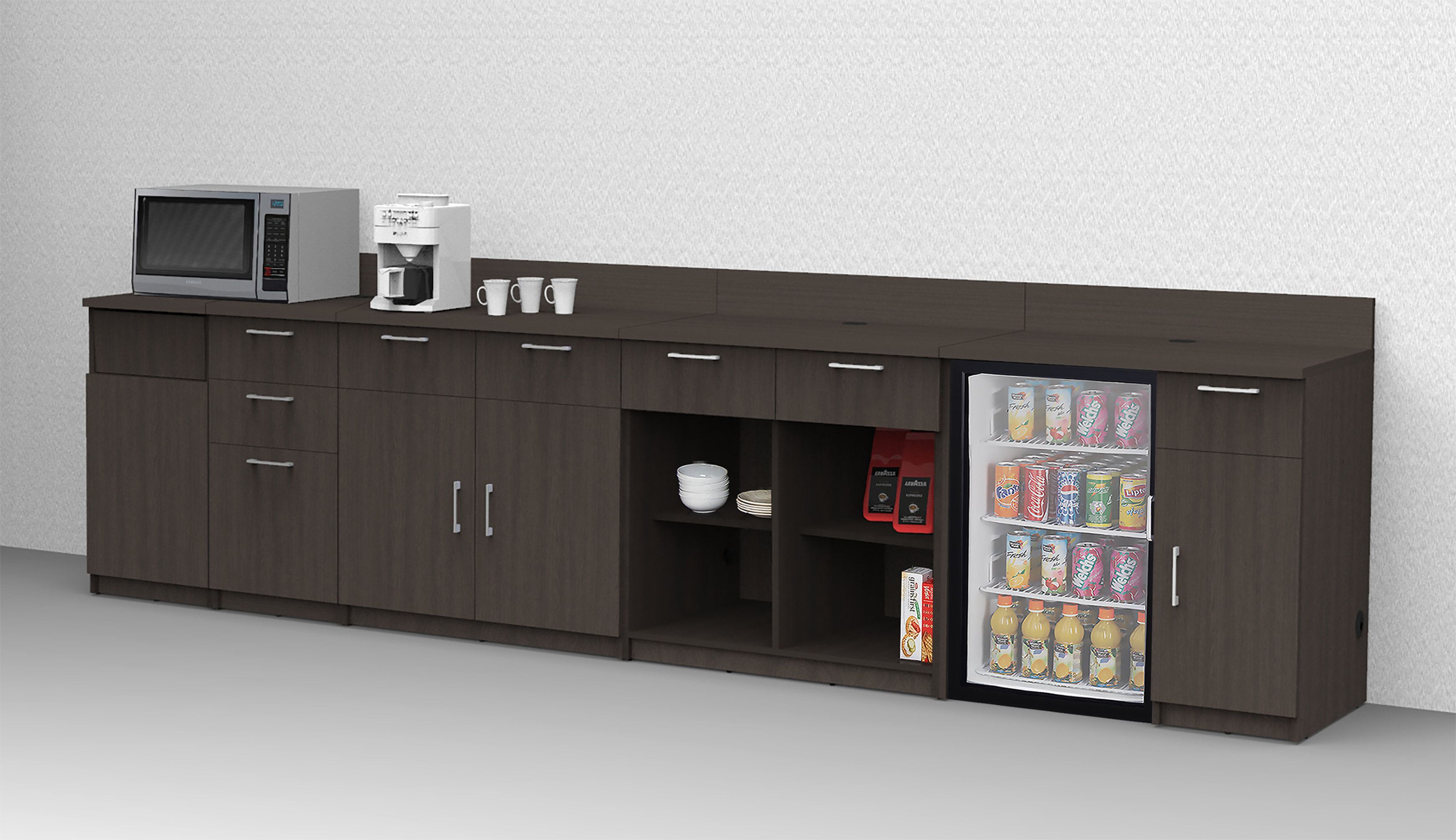 Breaktime Commercial Grade Coffee Kitchen Lunch Room Cabinets Fully ...