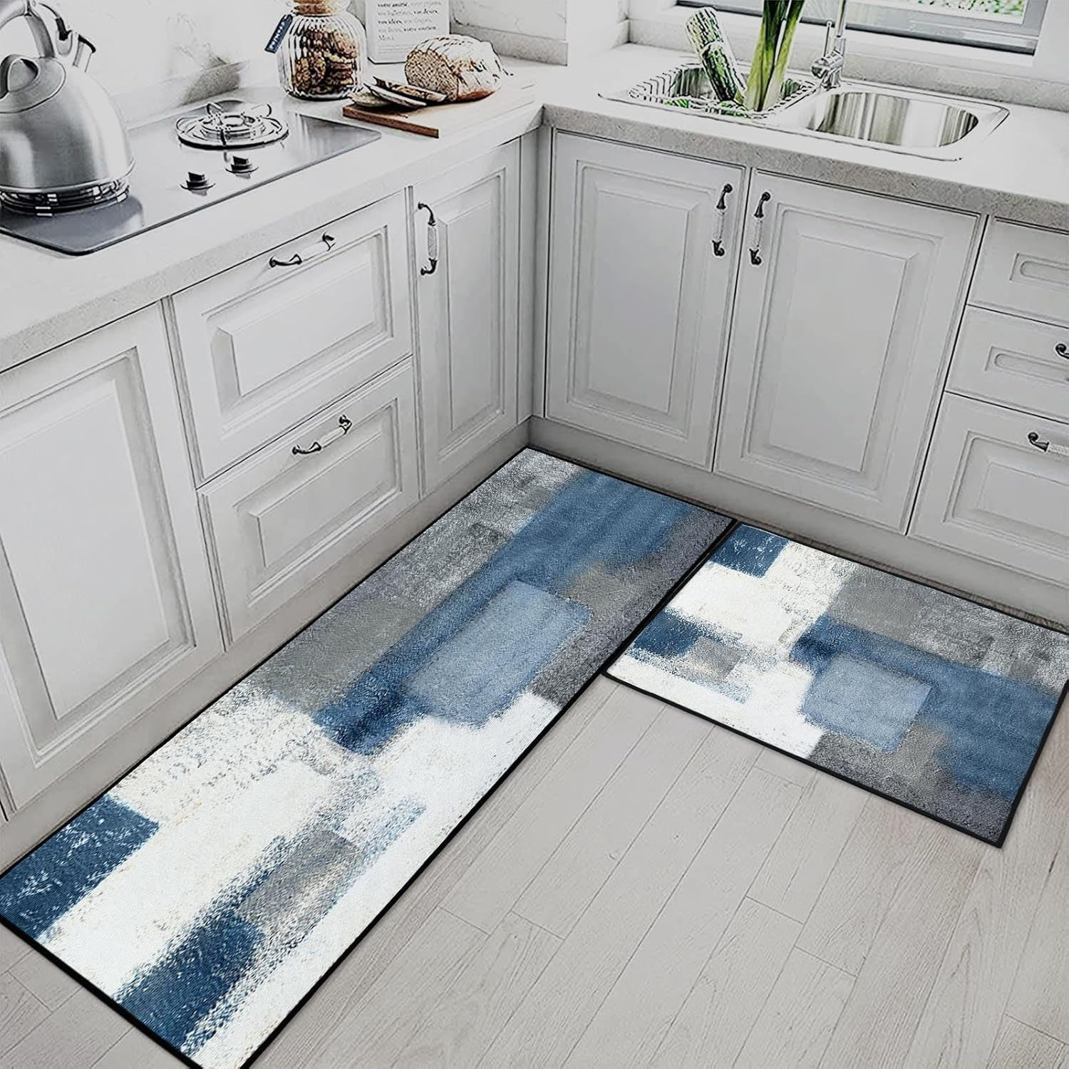 Brayden Studio® Modern Abstract Mats For Floor, Geometric Painting ...