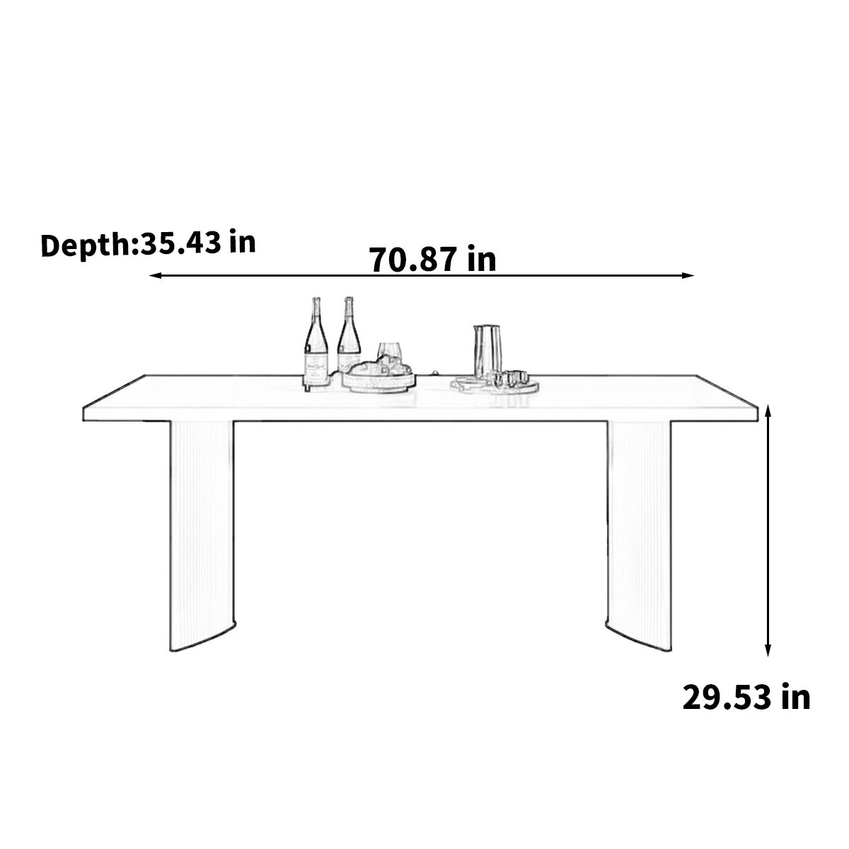 MRzenghong Black retro style simple rock plate dining table | Wayfair