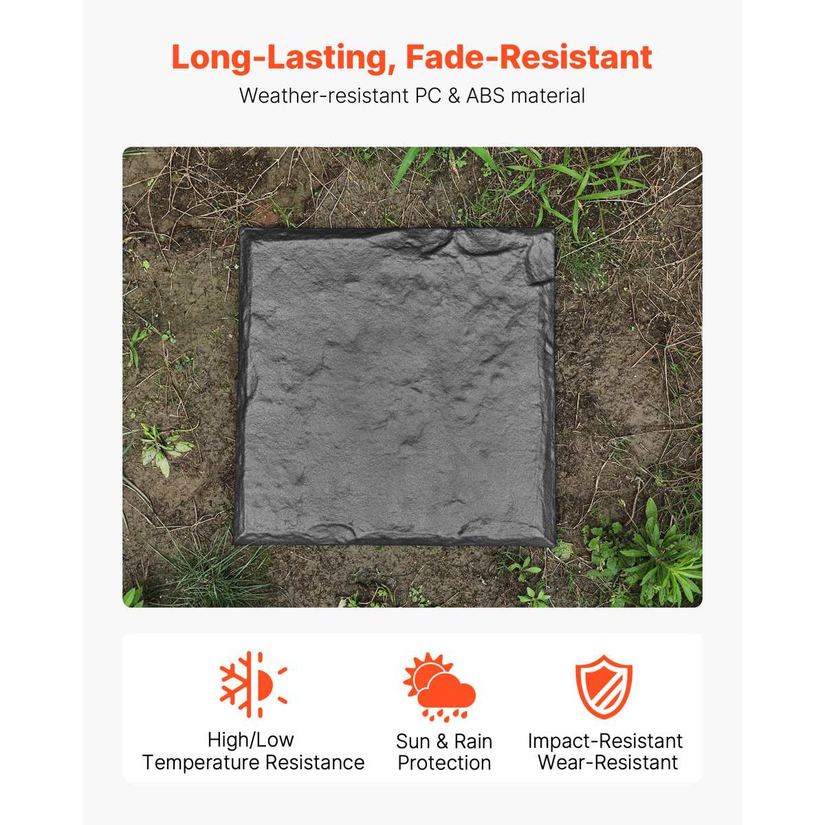 Arlmont & Co. Decorative Stepping Stones with Stakes 15.5x15.5 in ...