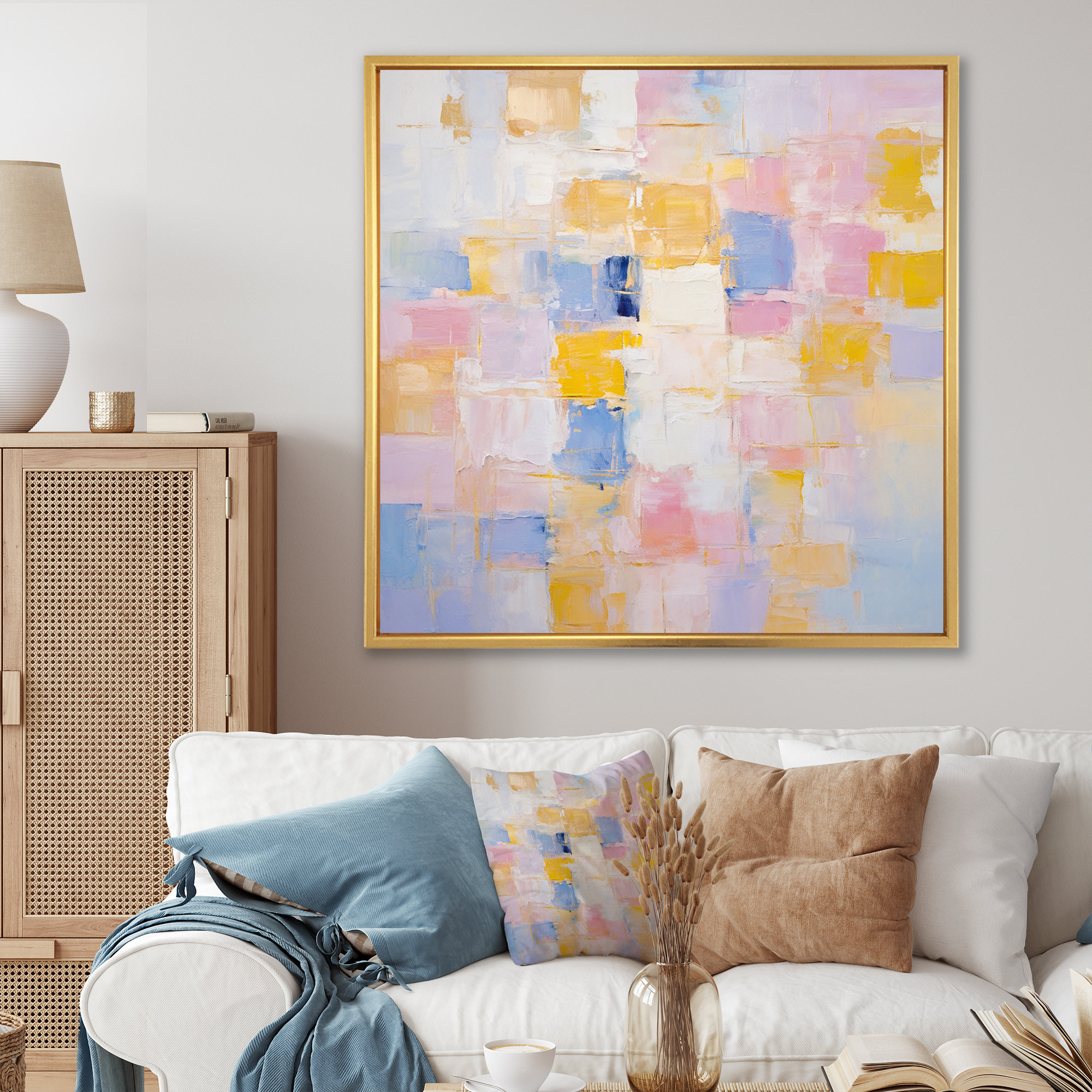 Wrought Studio™ Timeless Moments In Pastel Pink Yellow And Blue I ...