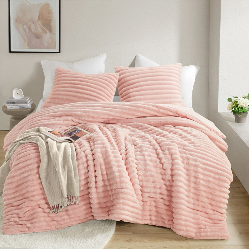 510 Design Avril Fluffy Ribbed Plush Comforter Set & Reviews | Wayfair