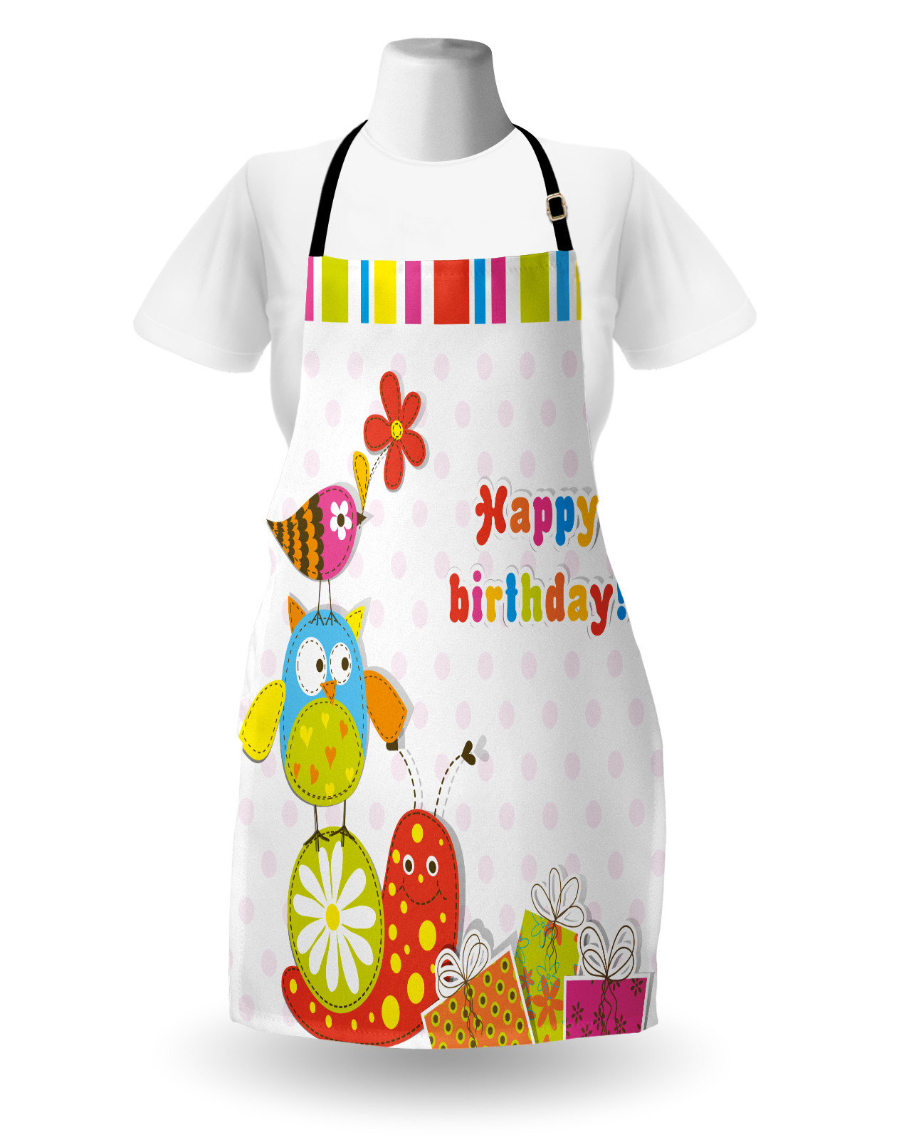 The Party Aisle™ Birthday Apron Unisex, Birthday Owls Birds, Adult Size ...