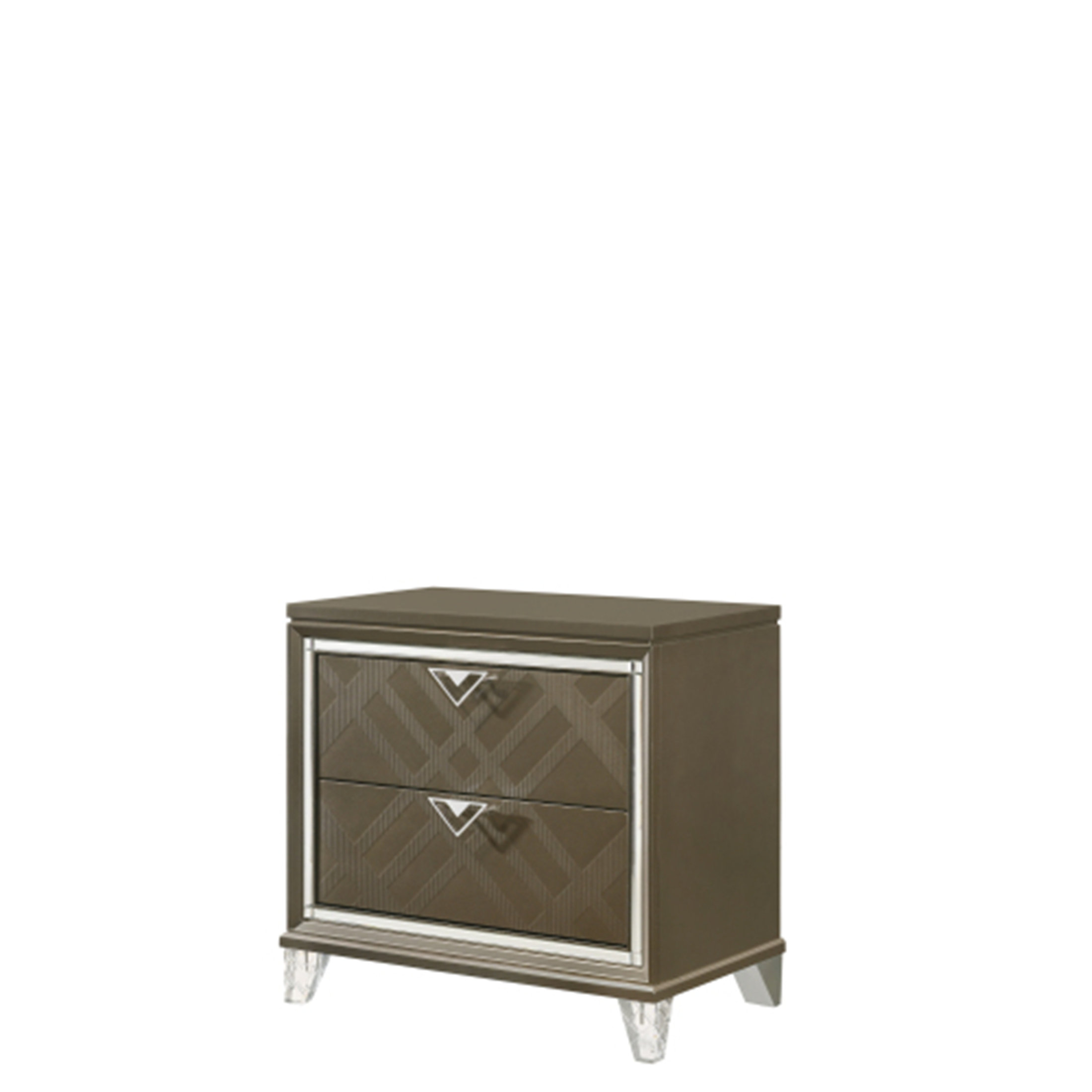 Everly Quinn Skylar Dark Champagne Nightstand - Chic & Stylish ...