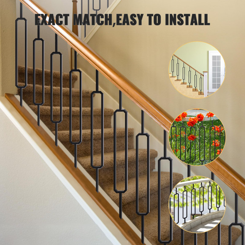 BTERAZ Iron Balusters 10 Pack, Rhomboid | Wayfair
