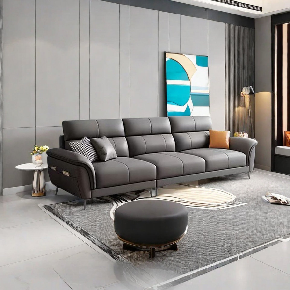 KANGLY Modern straight row simple sofa - Wayfair Canada