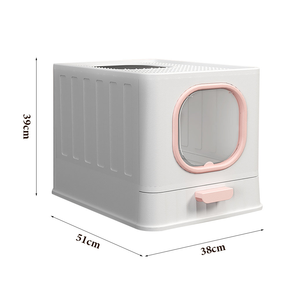 Archie & Oscar Waycross Plastic Standard Cat Litter Box with 2 Entry ...