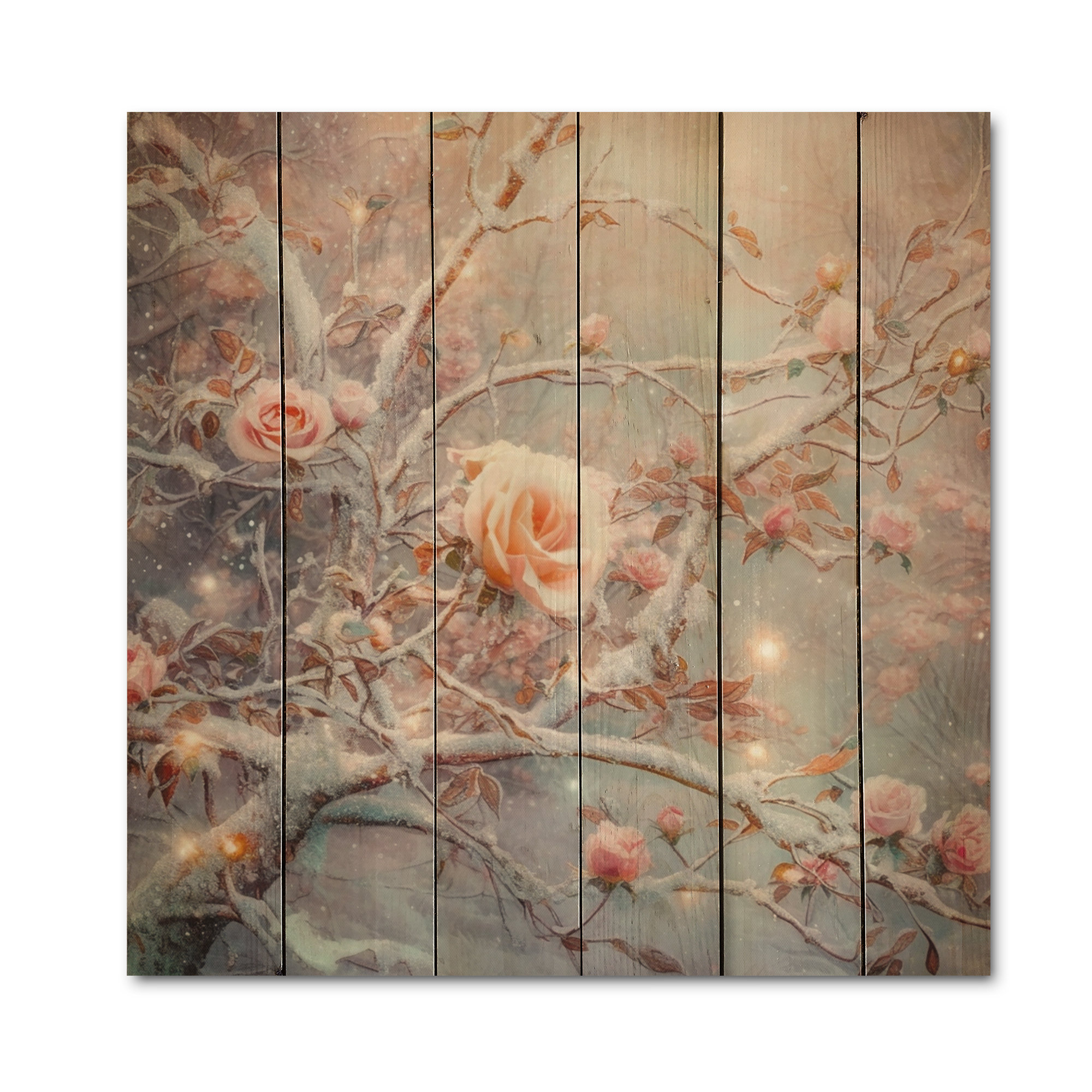 Red Barrel Studio® Peach Garden of Roses II - Floral Rose Print on ...
