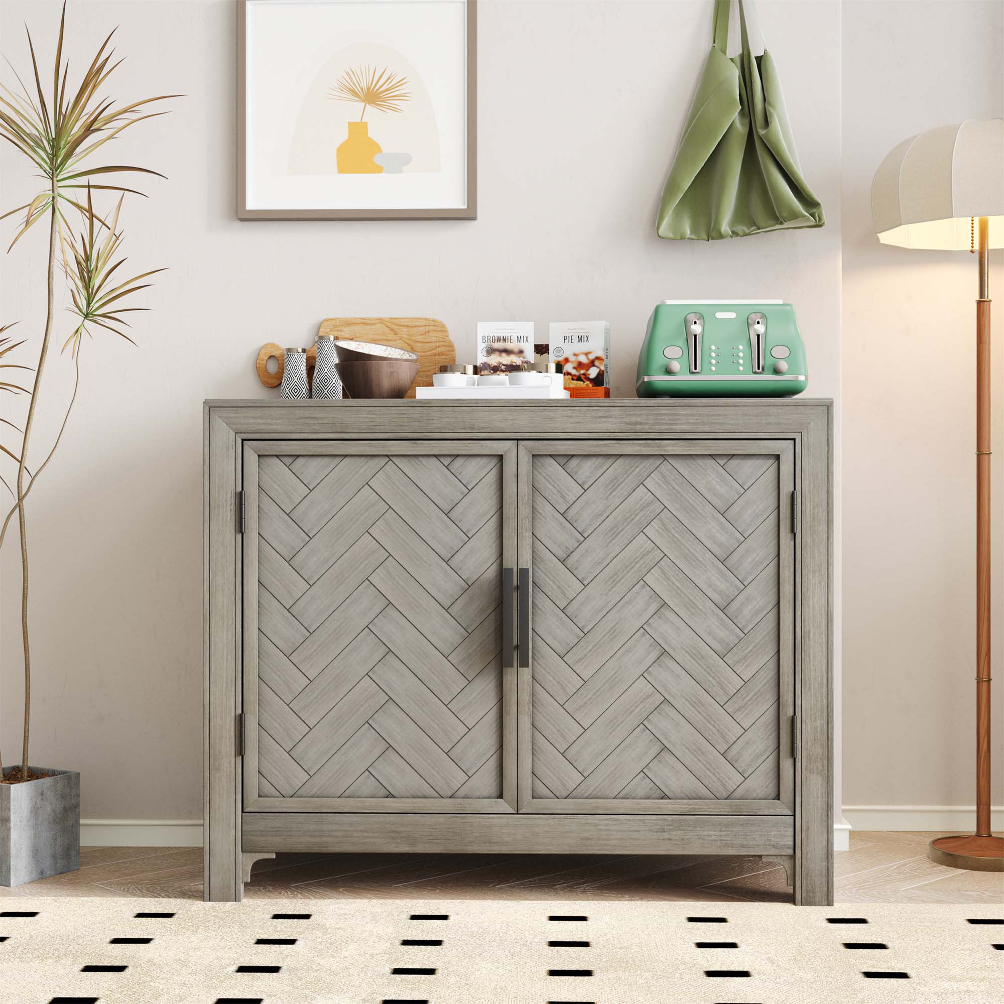 Foundry Select Ladzi 40'' Modern Cabinets Console Table with Unique ...