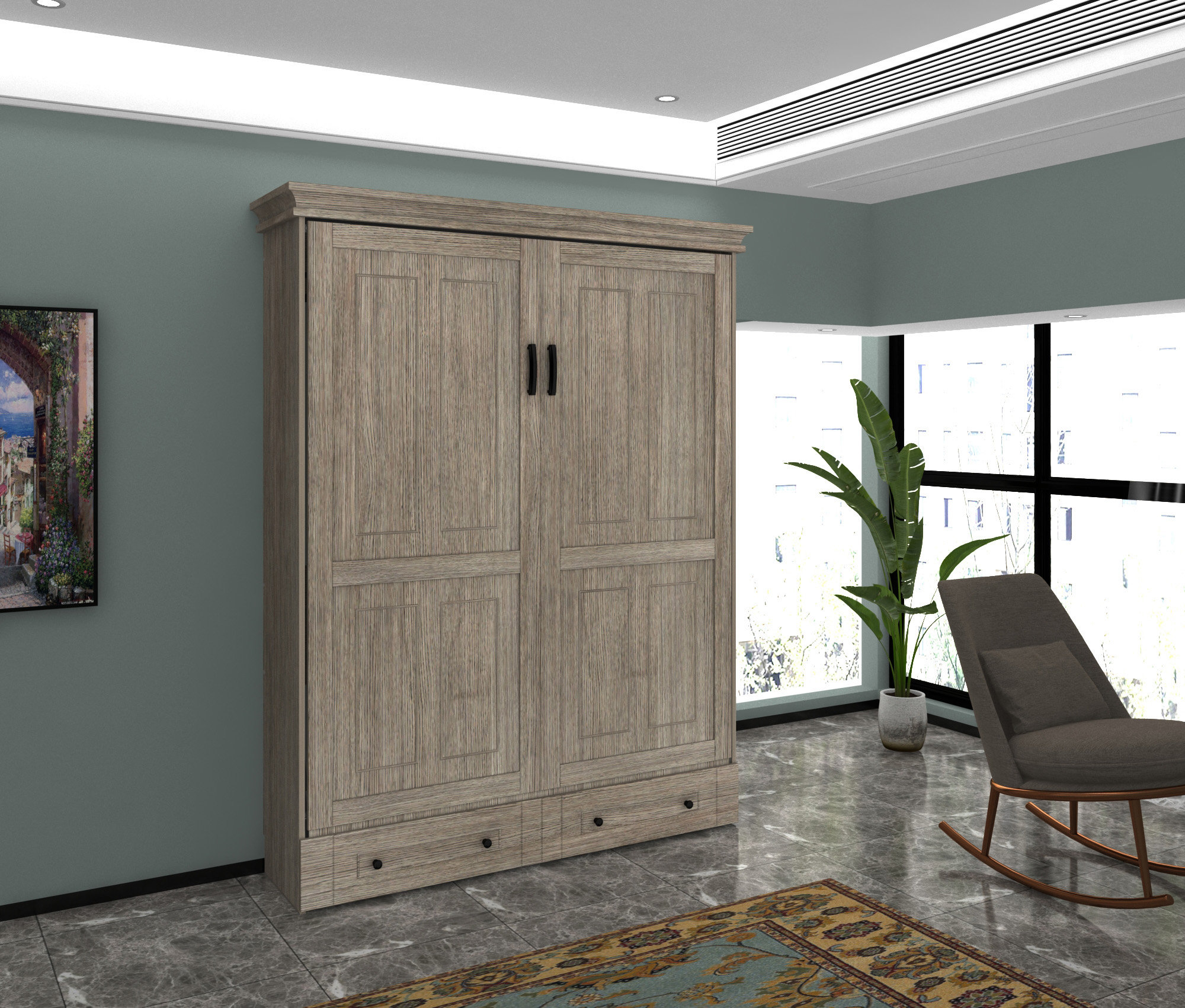 Rosalind Wheeler Henderson Queen Murphy Wall Bed "& Reviews" | Wayfair