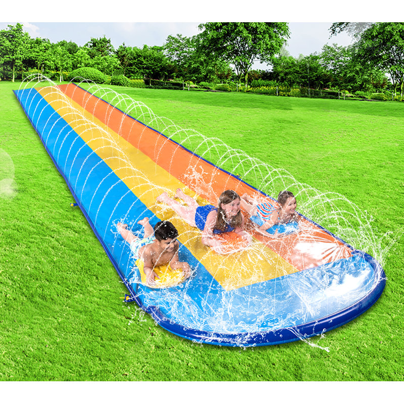 SLOOSH 22.5ft Triple Water Slide with 3 BodyBoards | Wayfair