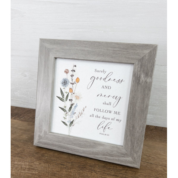 Trinx Surely Goodness And Mercy Will Follow Me Framed On Paper Textual ...