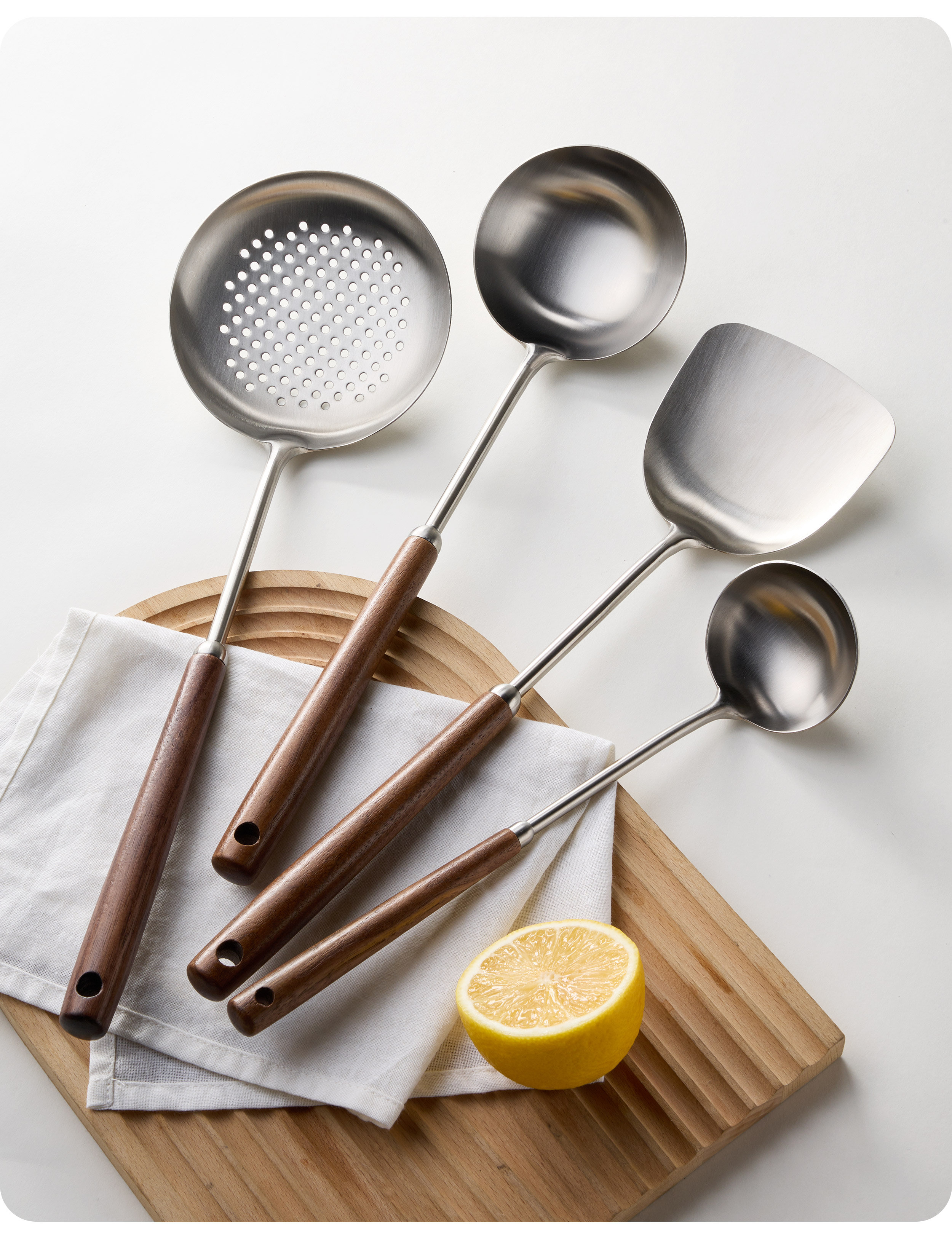 Xiangong 304 Stainless Steel Kitchen Utensil Set - Durable Spatula ...