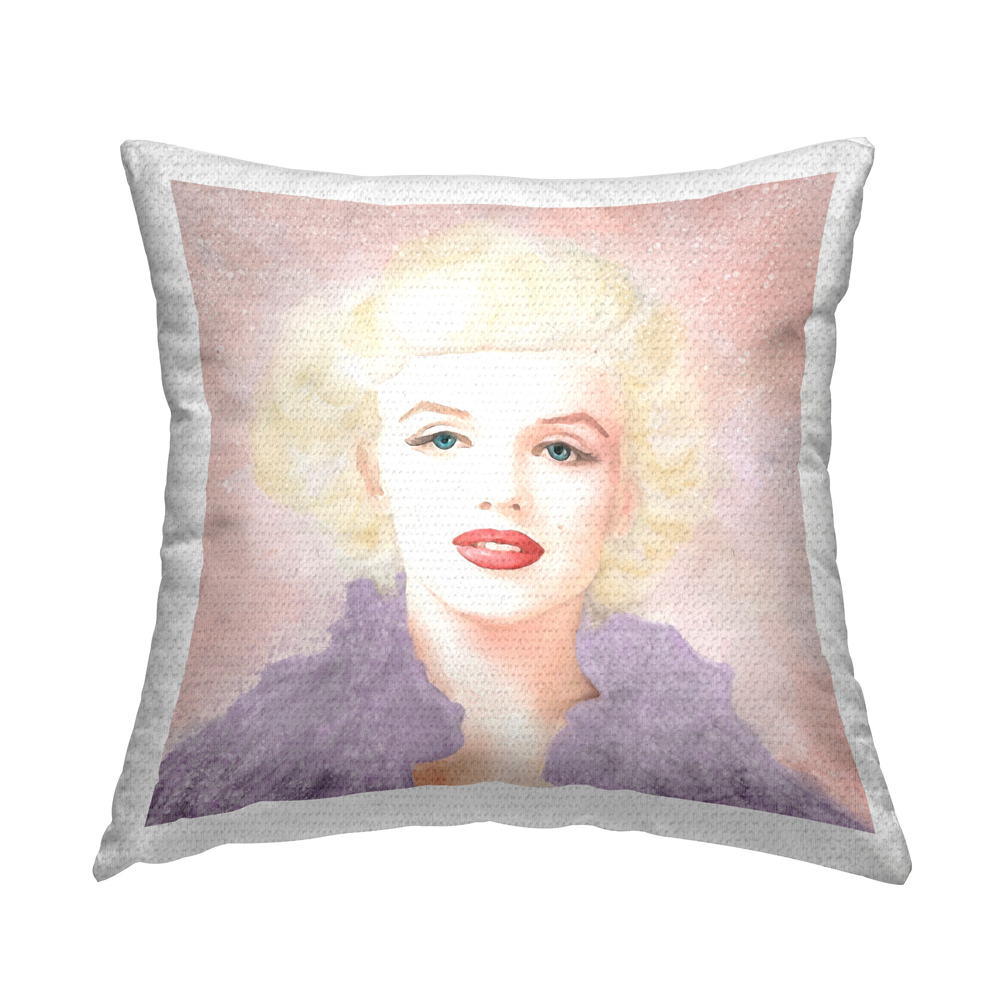 Stupell Industries Pastel Marilyn Portrait Printed Outdoor Throw Pillow ...