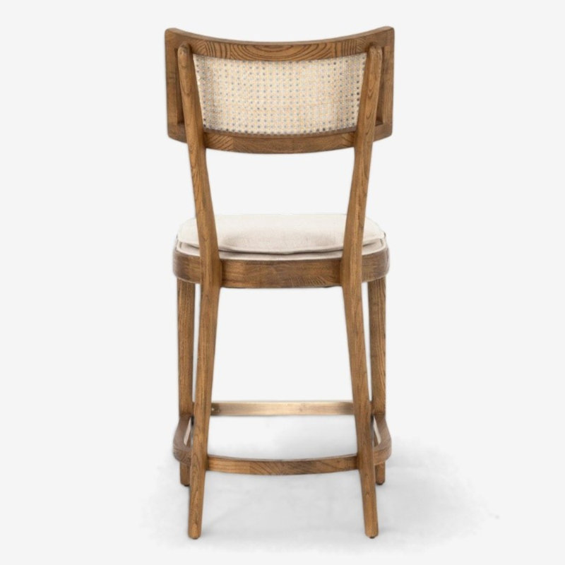 Walnut Decor Charlie Cane Counter Stool | Wayfair