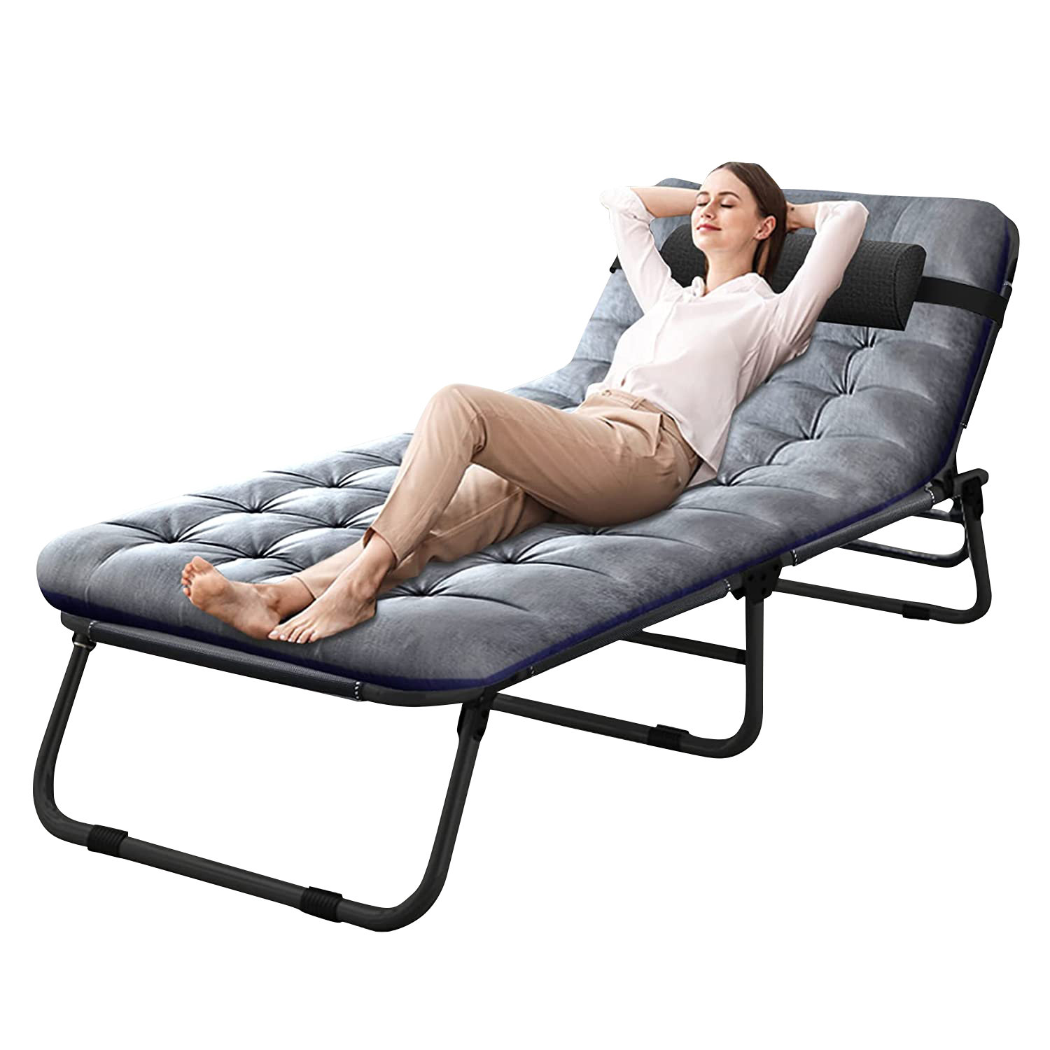 LGHM Outdoor Portable Folding Lounge Chair Sleeping Cot | Wayfair