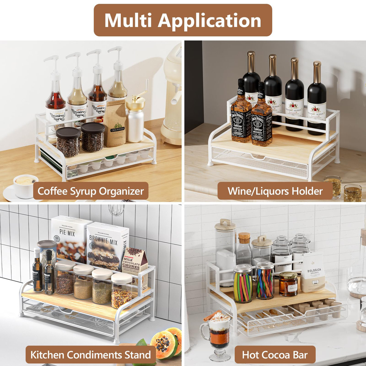 MARLIN MANUFACTURING COMPANY, INCORPORATED Coffee Syrup Rack Organizer ...