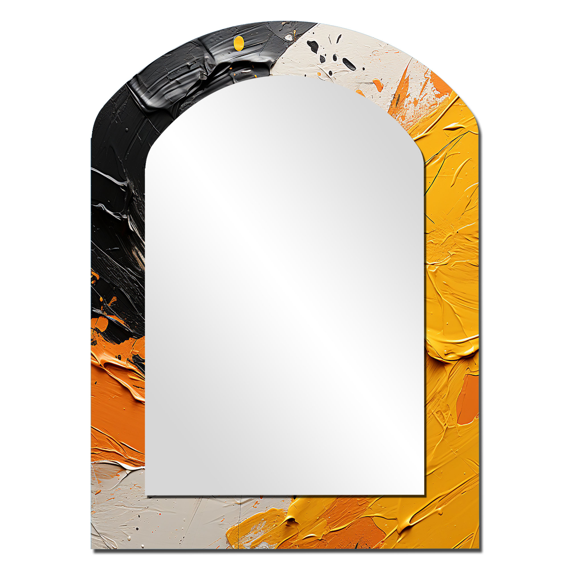 Dakota Fields Abstract yellow and black spiral collage - Abstract ...