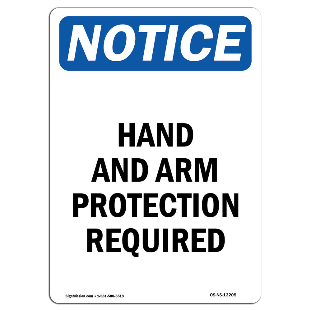 SignMission Hand and Arm Protection Required Sign | Wayfair