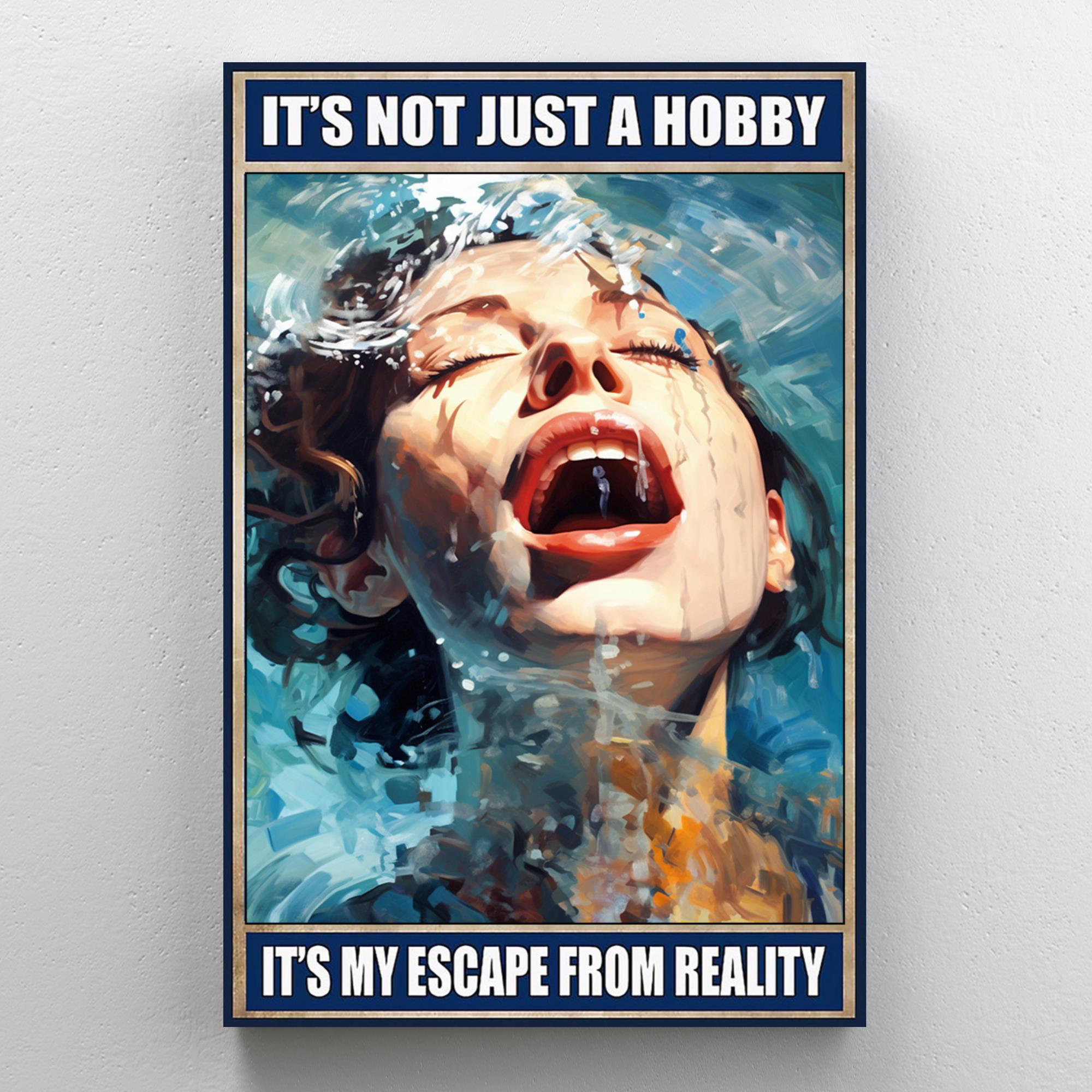 Trinx Swimming Its Not Just A Hobby 1 On Canvas Print | Wayfair