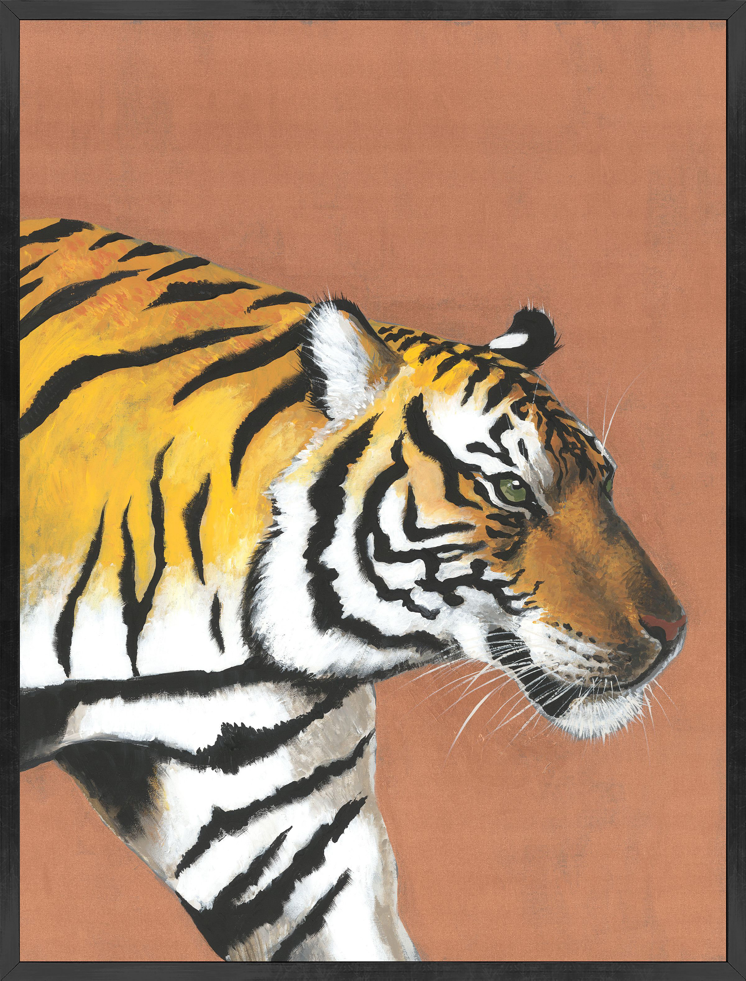 Chelsea Art Studio " Orange, Black, And White " by Sam Nash | Wayfair