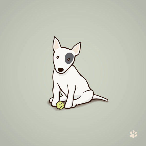 Fairmont Park Bull Terrier Puppy by Gollykim - Wrapped Canvas Art ...