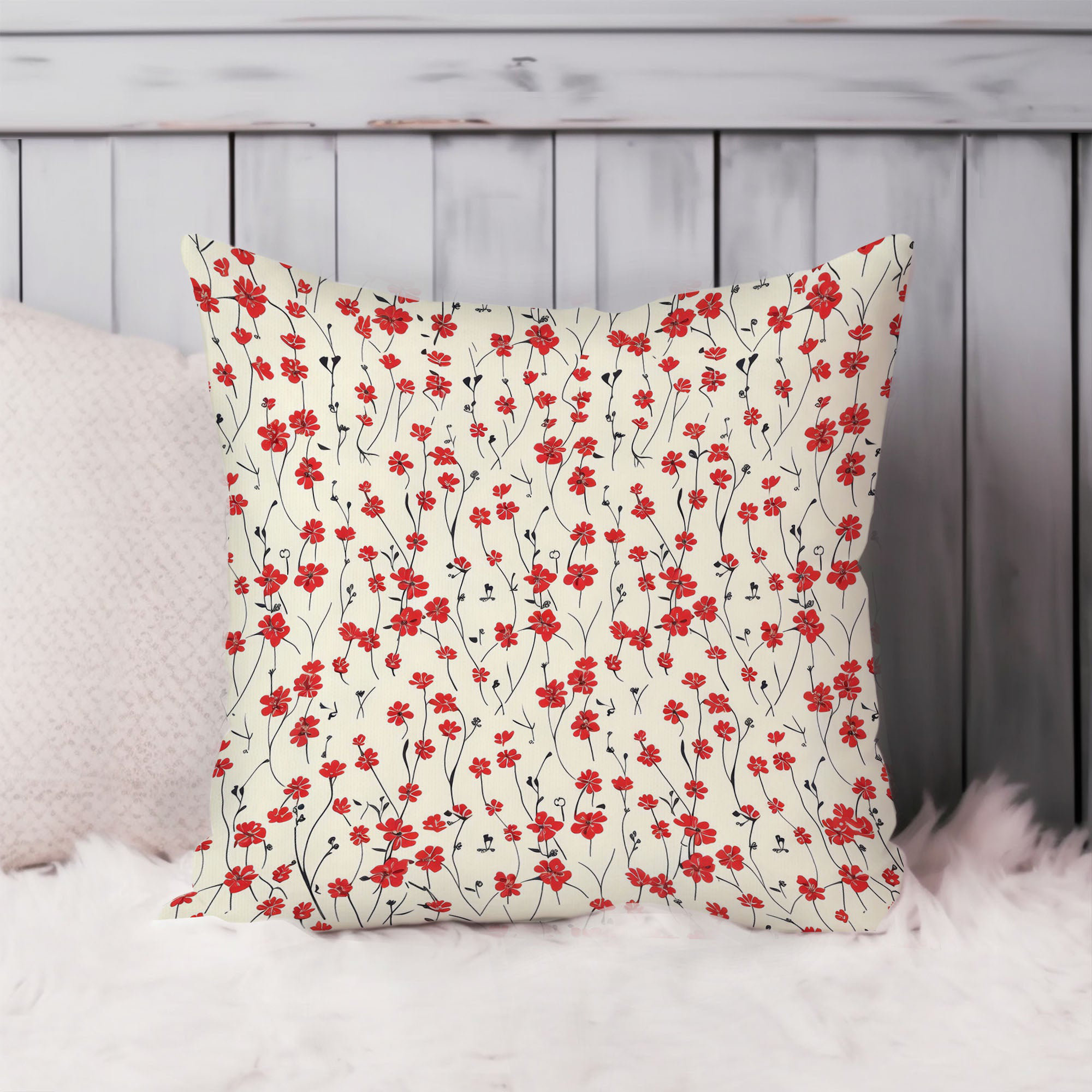 Ethan Taylor Floral Red Wildflowers III Cottage & Cottagecore | Wayfair
