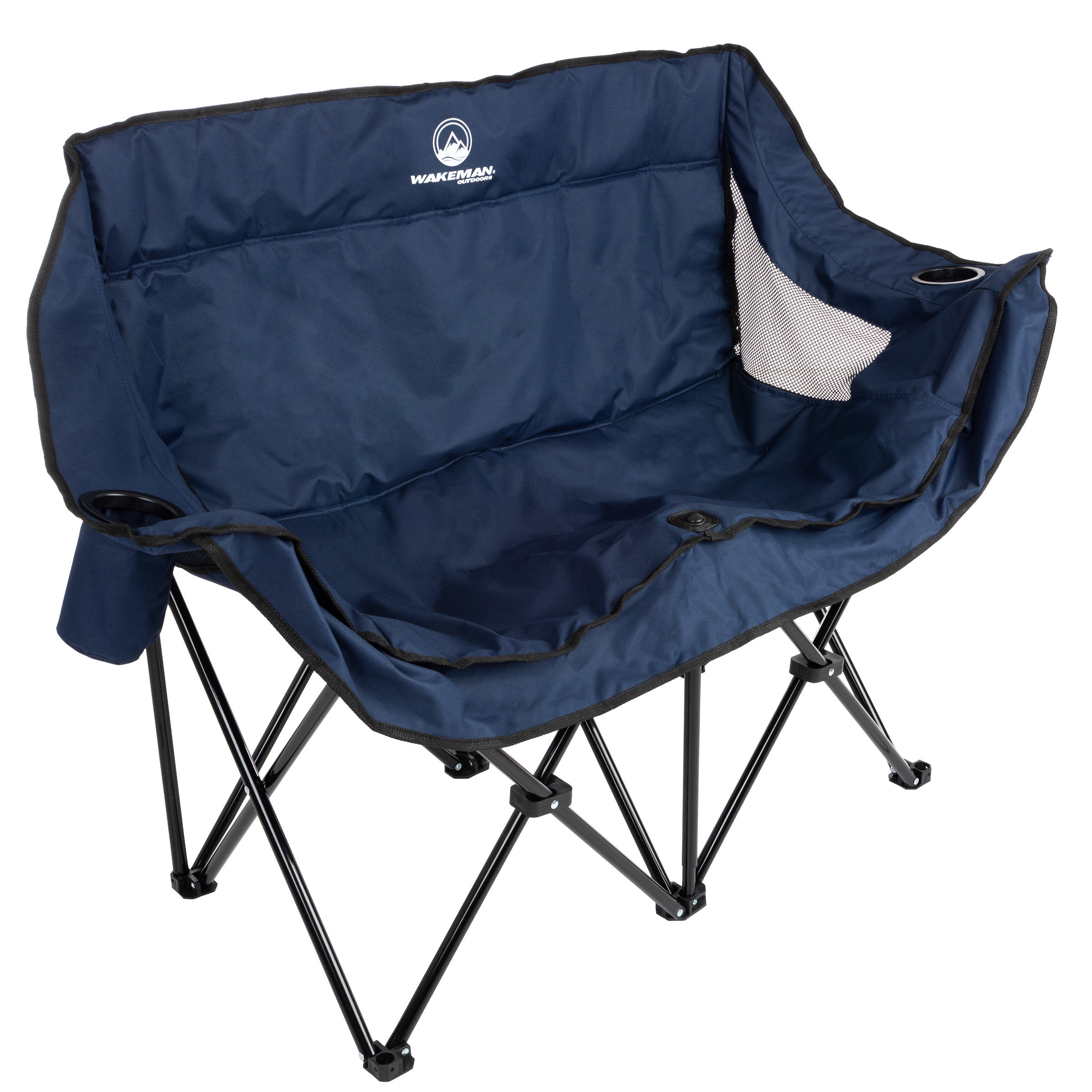 Wakeman Outdoors Double Camping Chair - Foldable Portable Couch with ...