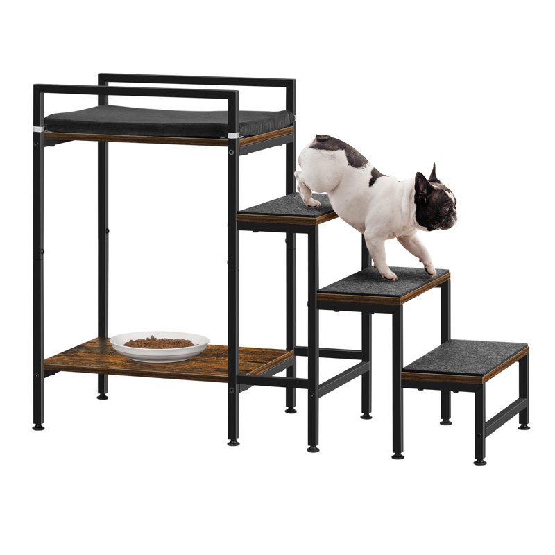 17 Stories 4 Steps Pet Stairs With Desk For Dog And Cat, | Wayfair