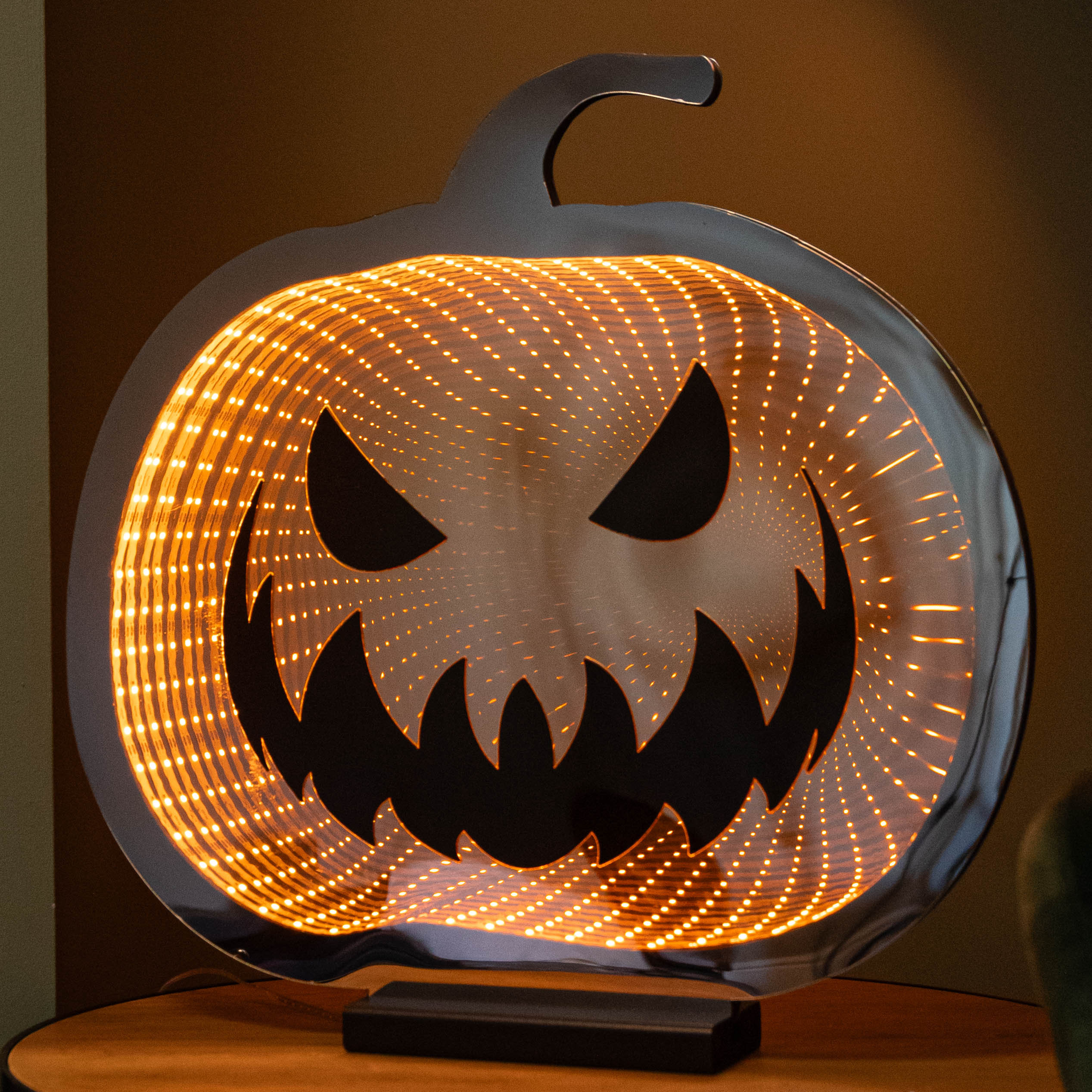 The Seasonal Aisle 40Cm Light Up Halloween Pumpkin Infinity Decoration ...