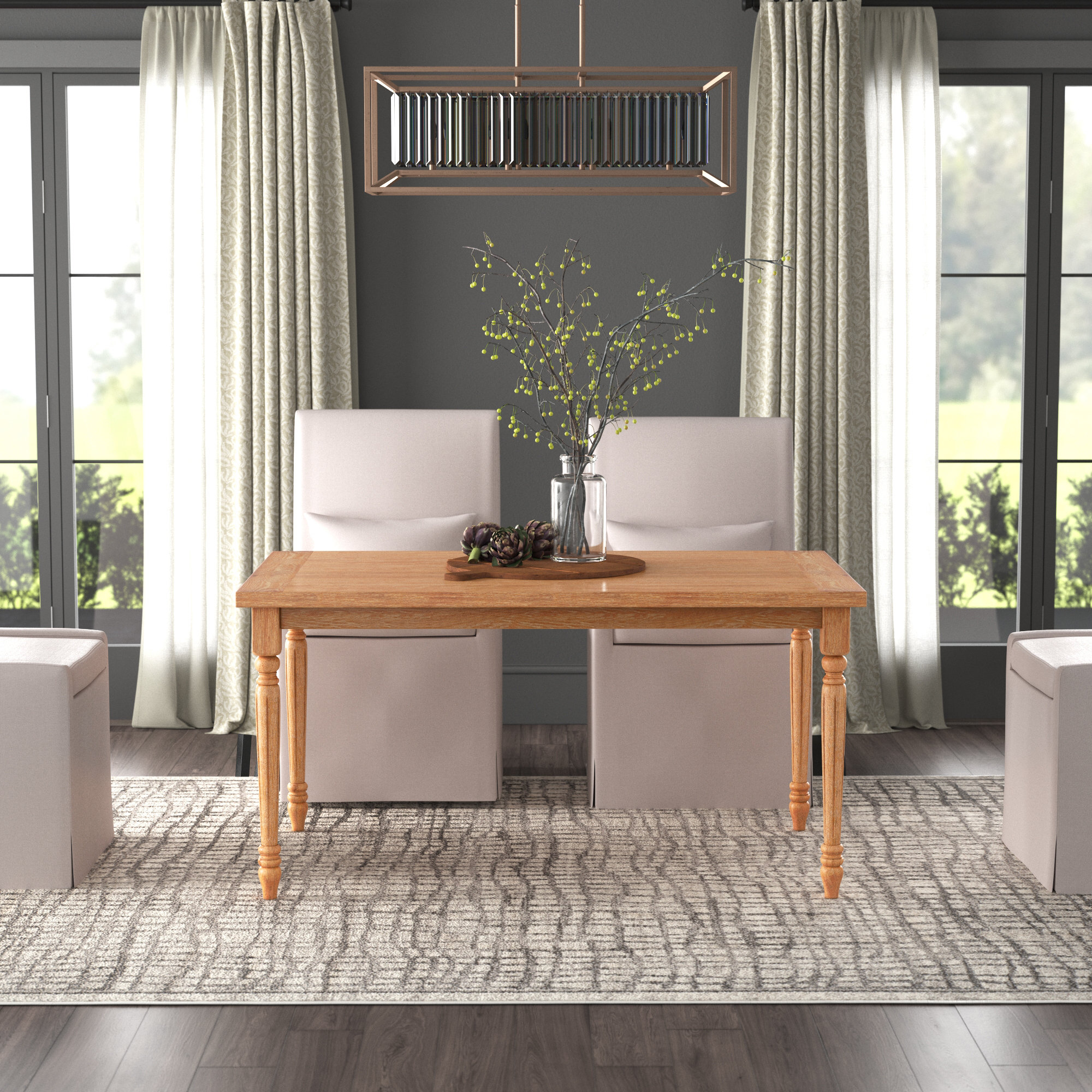 Laurel Foundry Modern Farmhouse® Fowey 59" Dining Table & Reviews | Wayfair