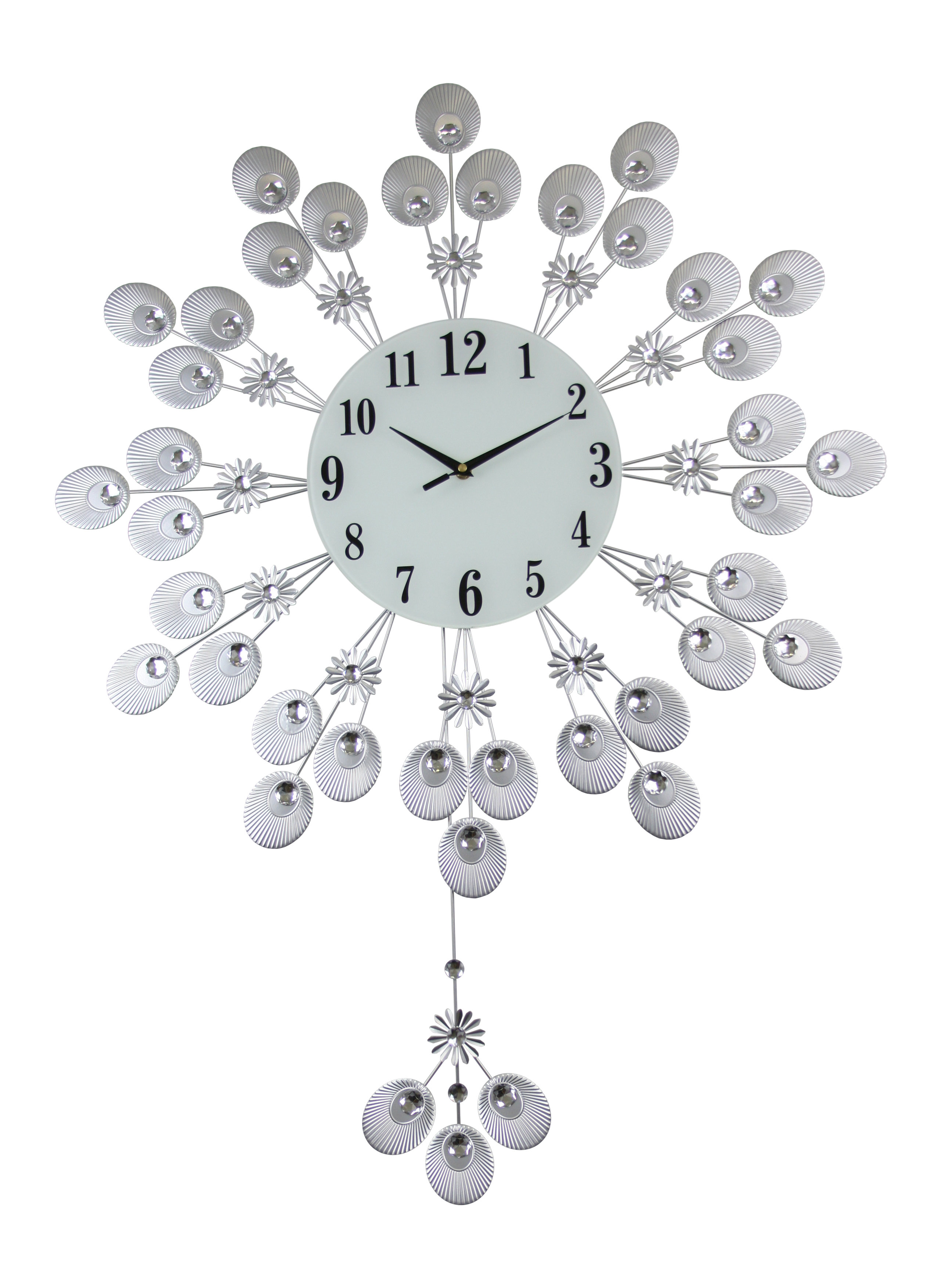 House of Hampton® Shanita Oversized Pendulum Wall Clock & Reviews | Wayfair