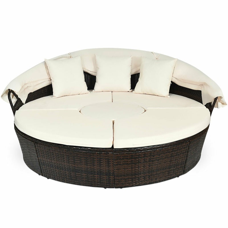 Rosecliff Heights Samara Furniture Round Full Daybed with Mattress ...