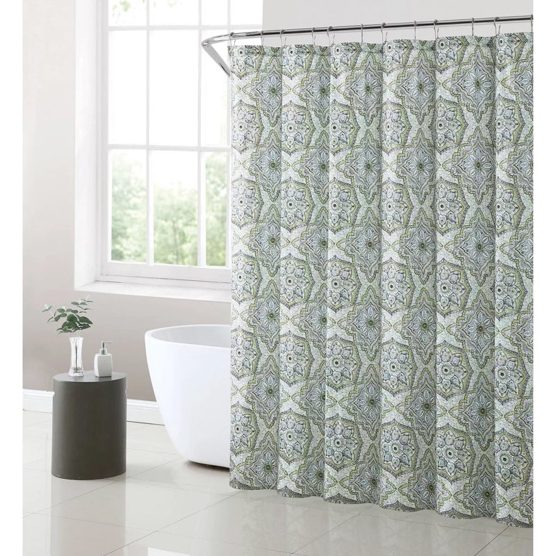Bungalow Rose Geometric Single Shower Curtain & Reviews | Wayfair