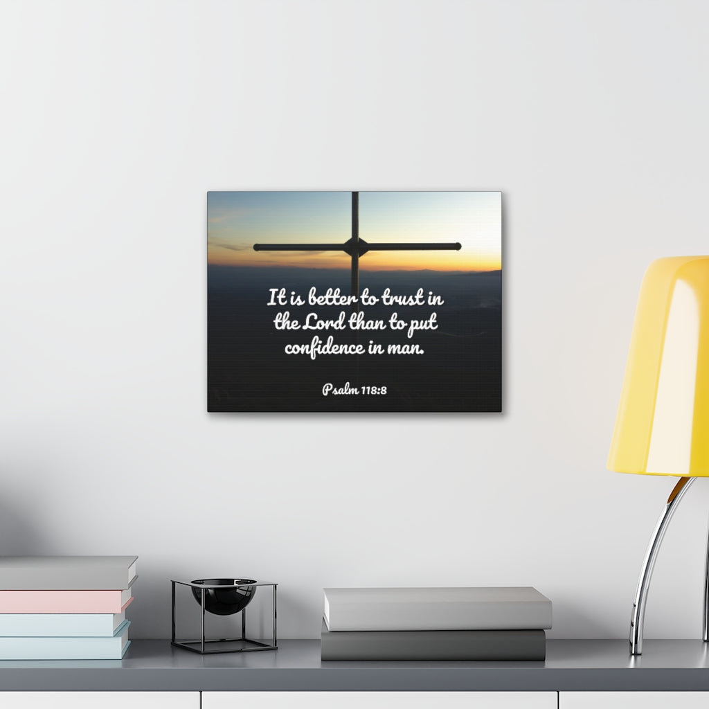 Trinx Better To Trust Psalm 118:8 Christian Wall Art Bible Verse Print ...