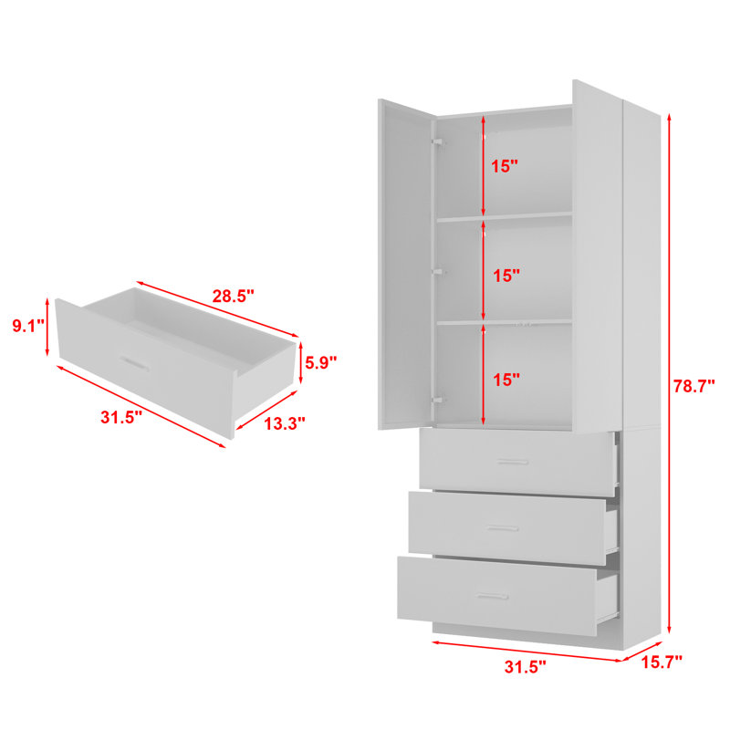 Wade Logan® Berdeja 78.7'' H x 31.5'' W Standard Bookcase & Reviews ...