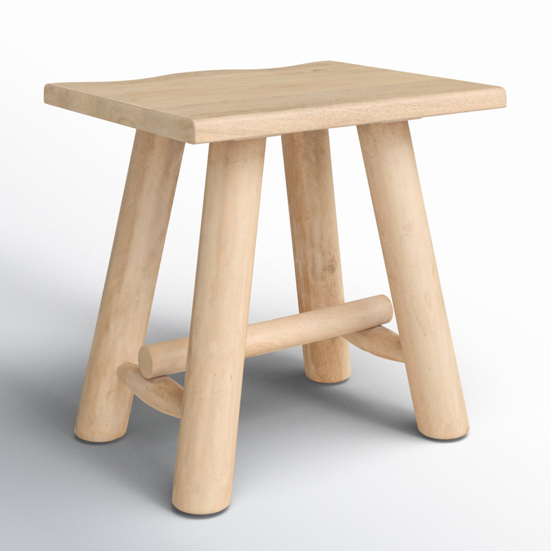 Birch Lane™ McGreggor Solid Wood Accent Stool | Wayfair