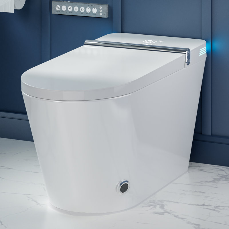 ARRISEA Smart Bidet Toilet with Built in Tank, Off-Seat Flush & Foot ...