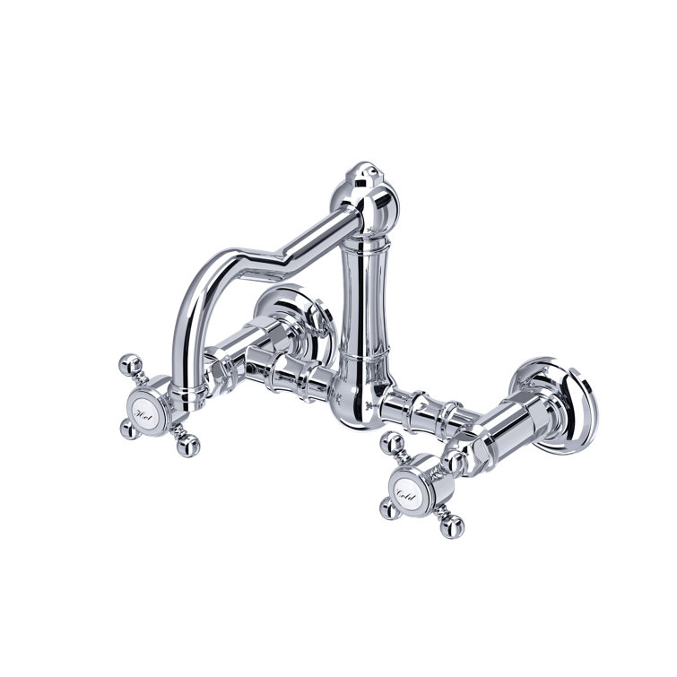 Rohl Acqui® Wall Mount Bridge Kitchen Faucet With Column Spout | Wayfair