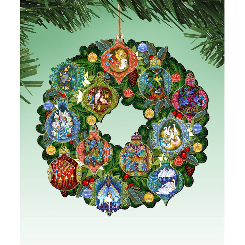 The Holiday Aisle® 12 Days of Christmas Wreath Door Hanger & Reviews ...
