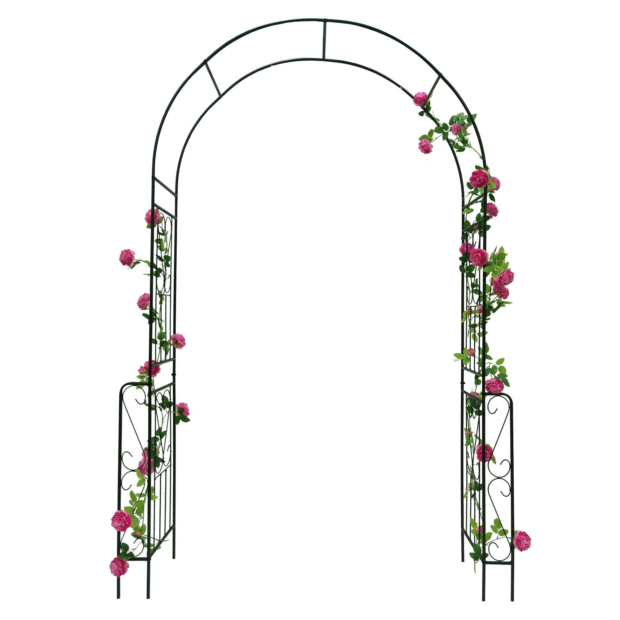 iYofe 94"H Metal Garden Arch Garden Arbor Trellis Climbing Plants ...
