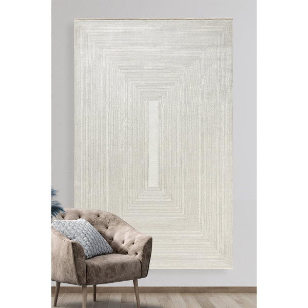 Ivy Bronx Ceramic Beige Modern Machine Made Area Rug | Wayfair.co.uk
